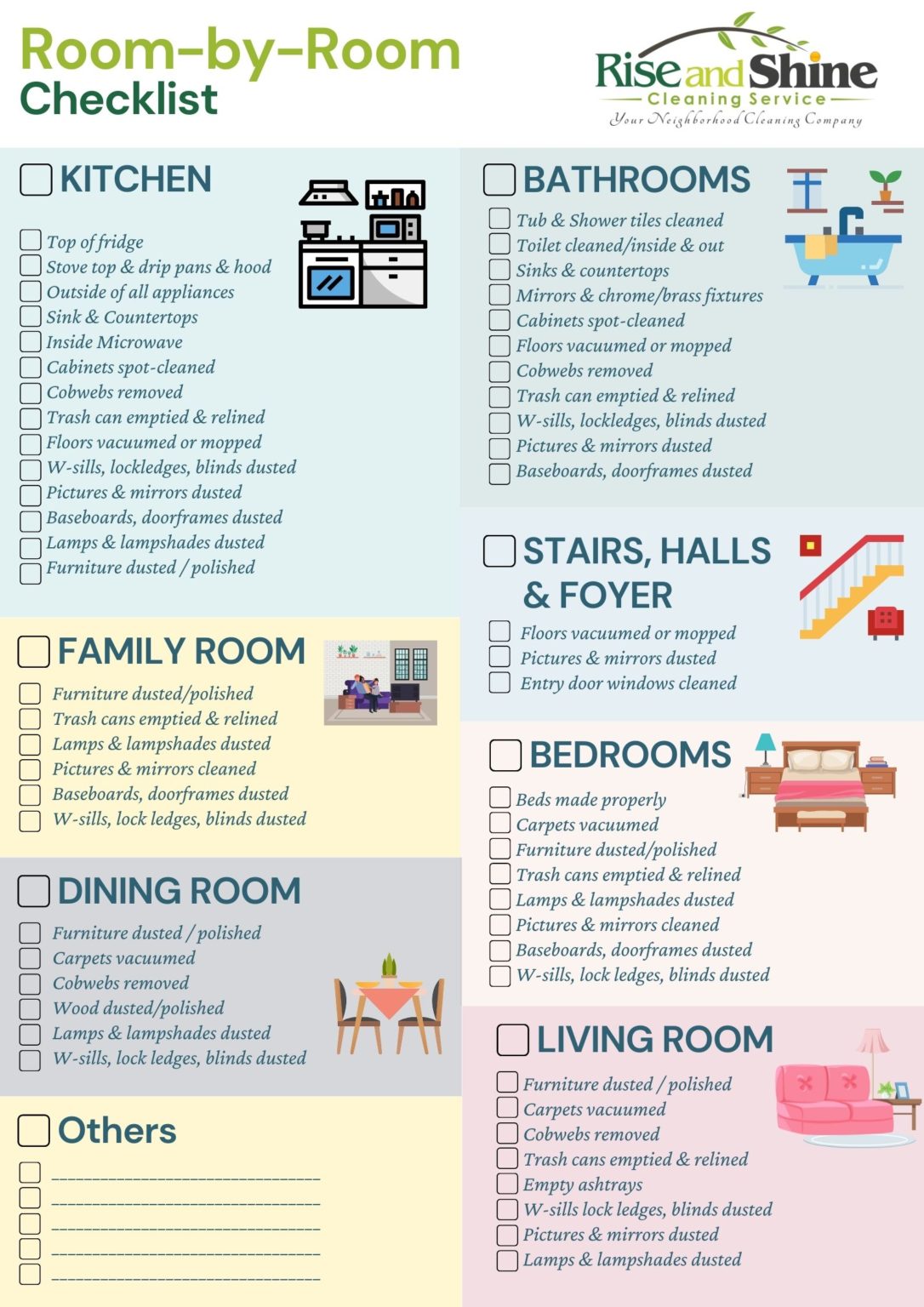 Cleaning List for House: What to Tackle First | Rise and Shine